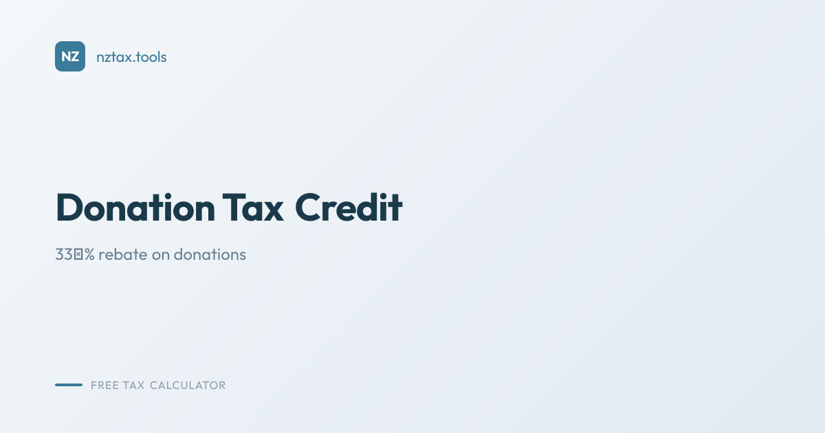 NZ Donation Tax Credit 2025-26 & 2026-27 — 33.33% Charity Rebate (IRD)