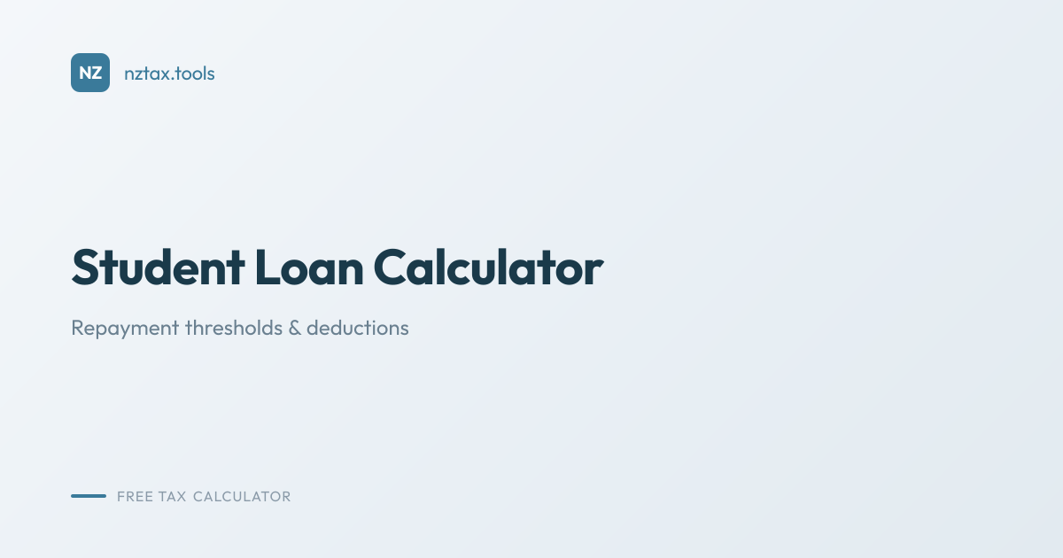 NZ Student Loan Calculator 2025-26 & 2026-27 — 12% Over $24,128 (IRD)